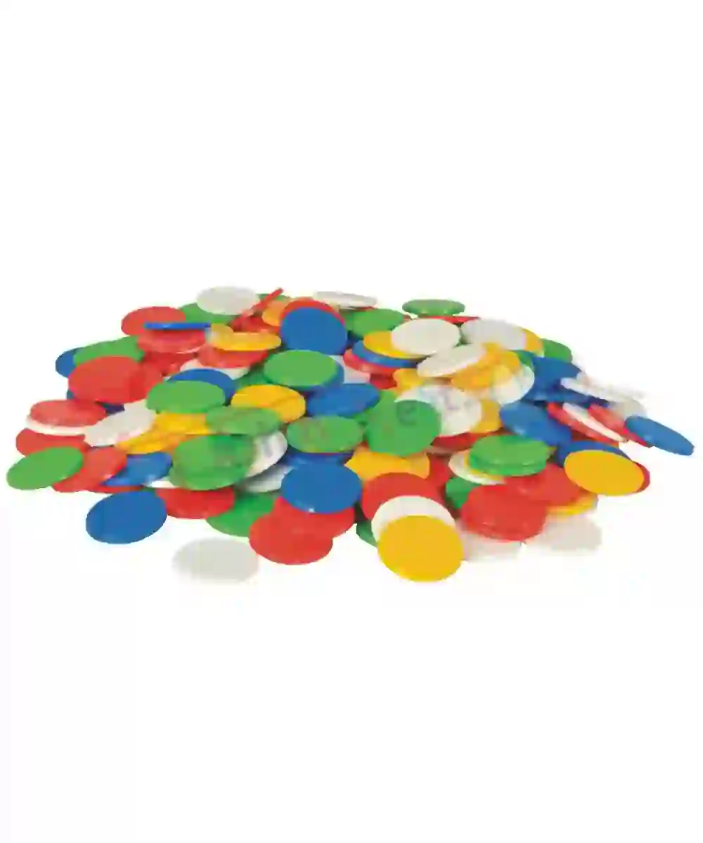 Counters Dia 30mm set of 125 in 5 color - TeachingNest
