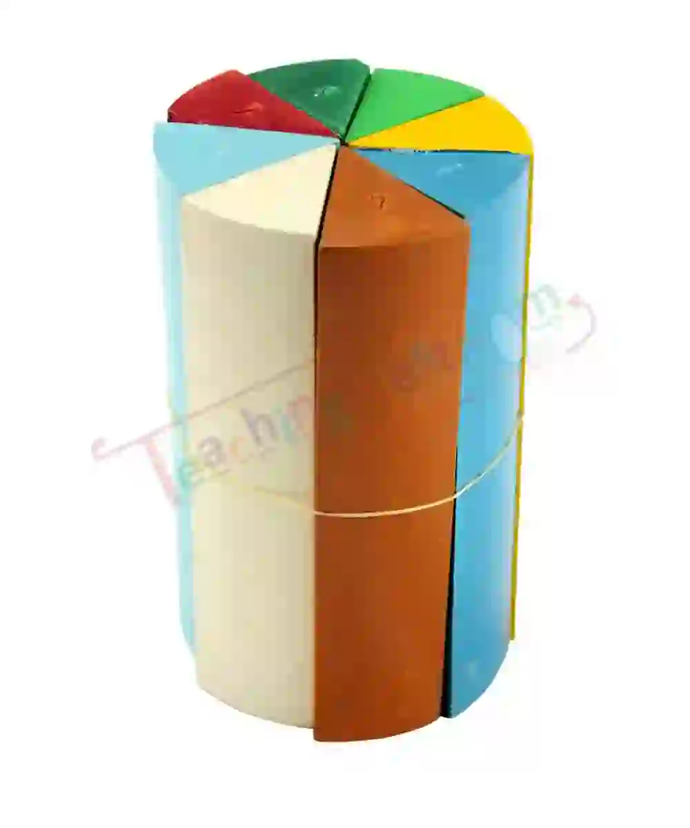Cylinder cut in 8 partswooden. - TeachingNest